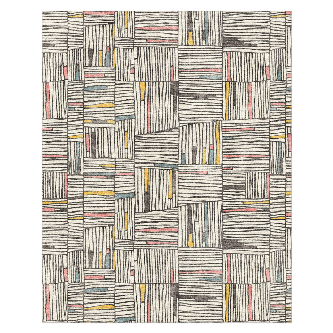 Atticus Multicolor Crosshatch Area Rug – Undrfoot Rugs