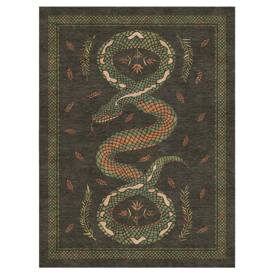 Snake In The Woods Area Rug – Undrfoot Rugs