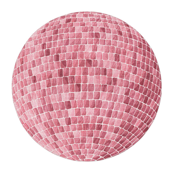 Disco Ball Pink Round Area Rug – Undrfoot Rugs
